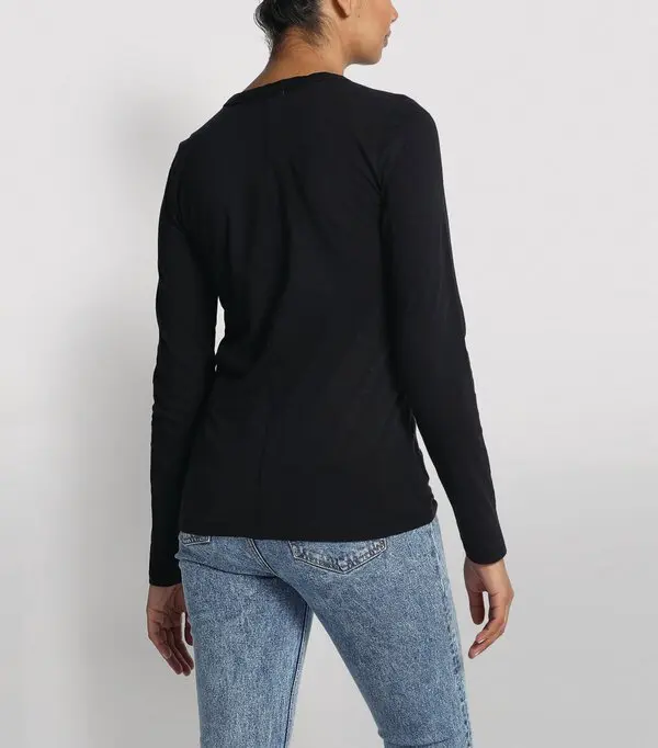 Rag & Bone Long-sleeve Cotton T-shirt - Black