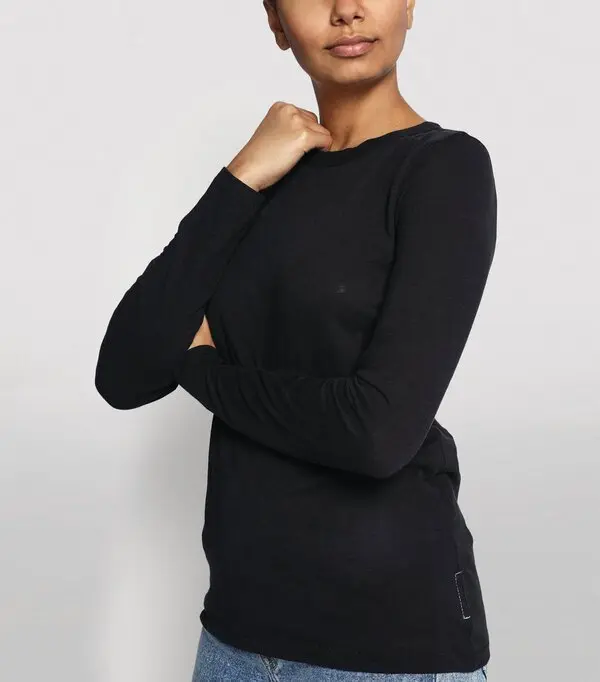 Rag & Bone Long-sleeve Cotton T-shirt - Black