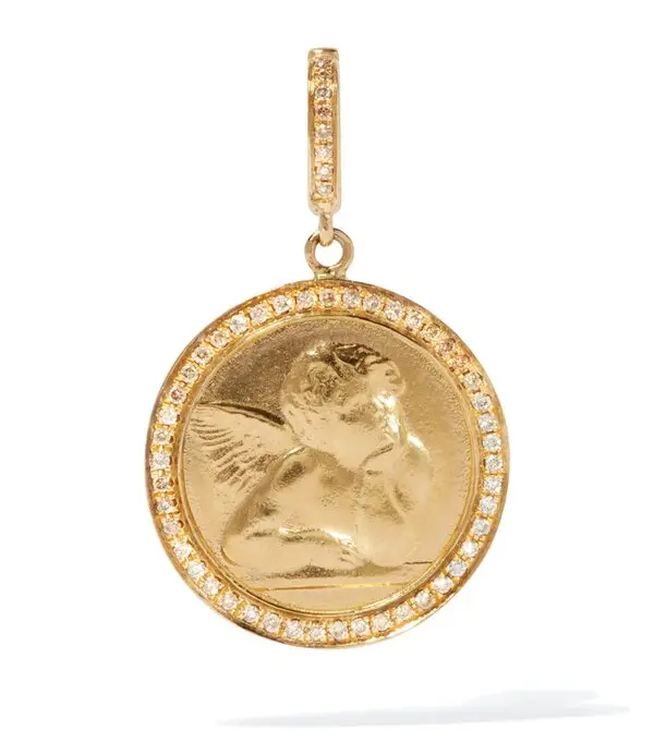Annoushka Mythology Cherub Charm With Brown Diamonds - Gold