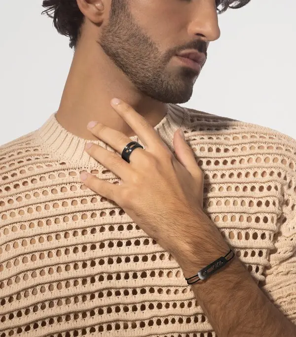 Messika Move Titanium And Diamond Cord Bracelet