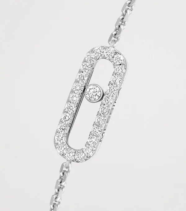 Messika Move Uno 18-karat White Gold And Diamond Bracelet - Silver