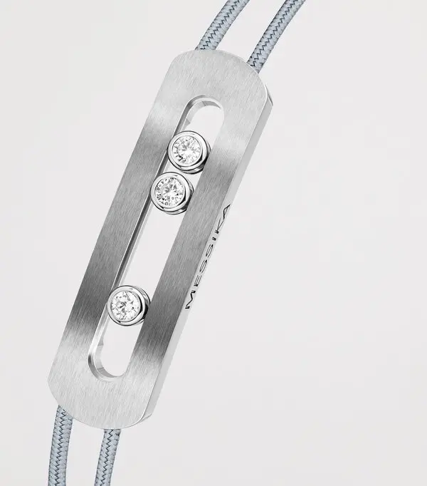 Messika Move Titanium And Diamond Cord Bracelet