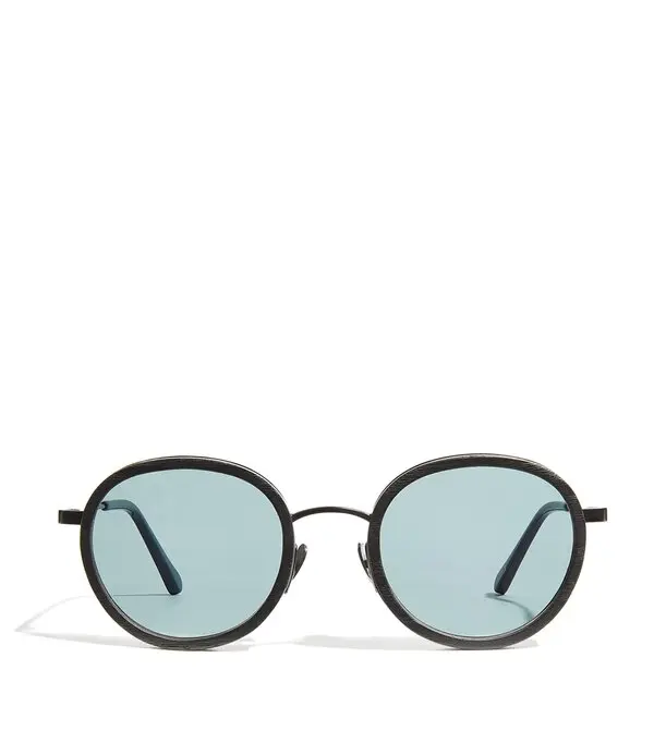 Vilebrequin Victoire Round Frame Sunglasses - Black