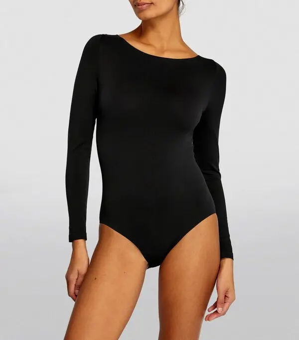 Falke Long-sleeved Bodysuit - Black