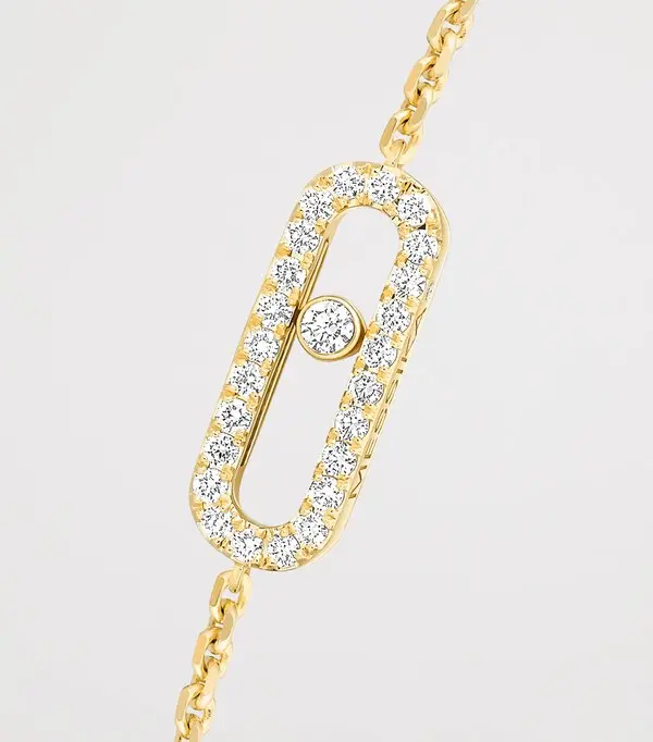Messika Move Uno Yellow And Diamond Chain Bracelet