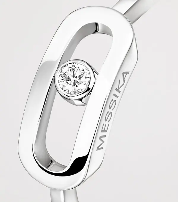 Messika Move Uno White Gold And Diamond Ring - Silver