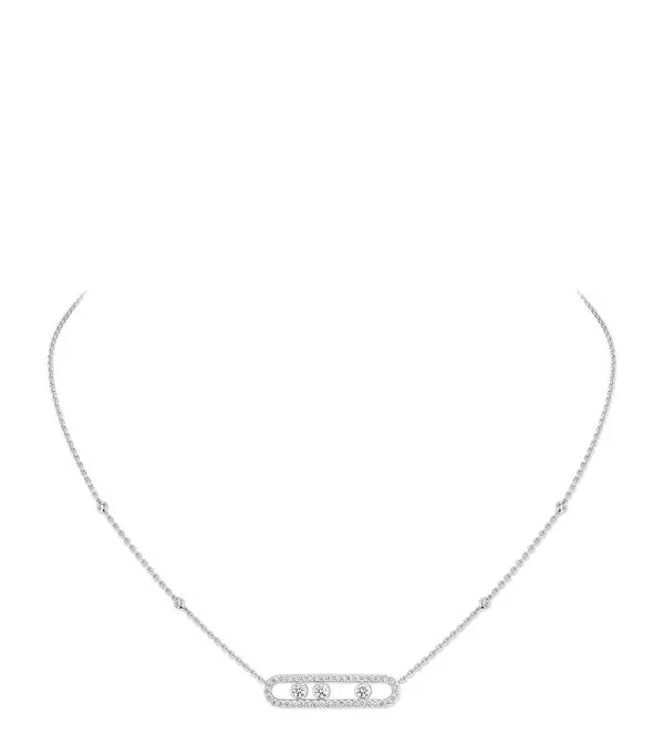 Messika Baby Move Classique White Gold And Diamond Necklace - Silver