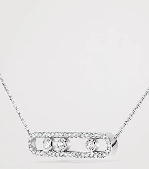 Messika Baby Move Classique White Gold And Diamond Necklace - Silver