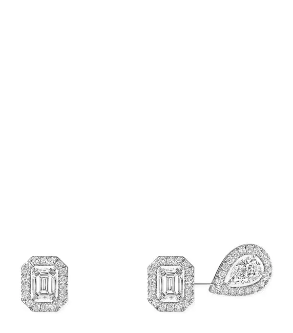 Messika My Twin White Gold And Diamond Earrings - Silver