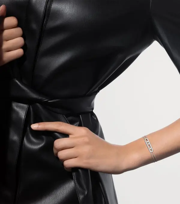 Messika Move Classique Pavé Diamond Bracelet In White Gold