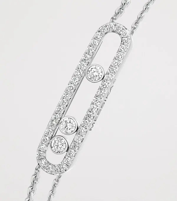 Messika Move Classique Pavé Diamond Bracelet In White Gold