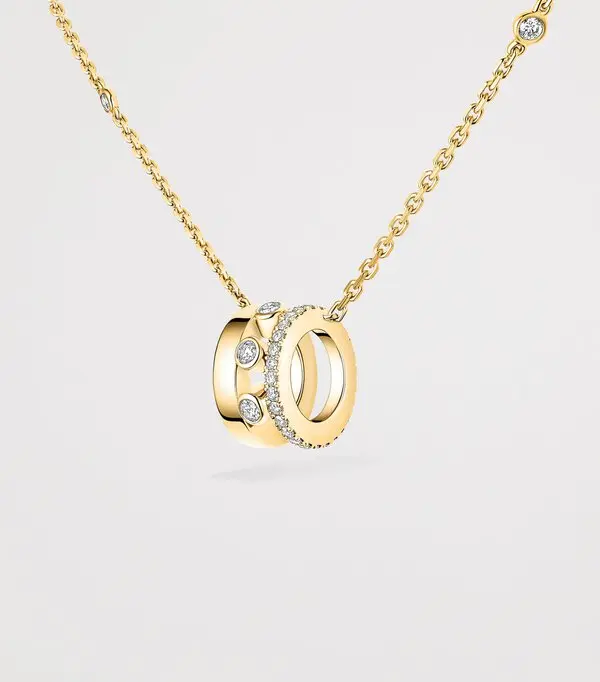 Messika Move Romane Diamond Necklace In Yellow - Gold