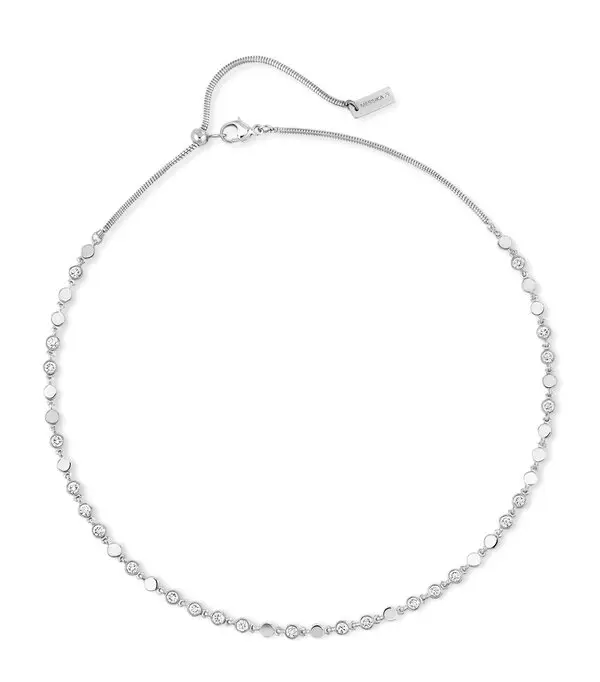 Messika D-vibes White Gold And Diamond Necklace - Silver