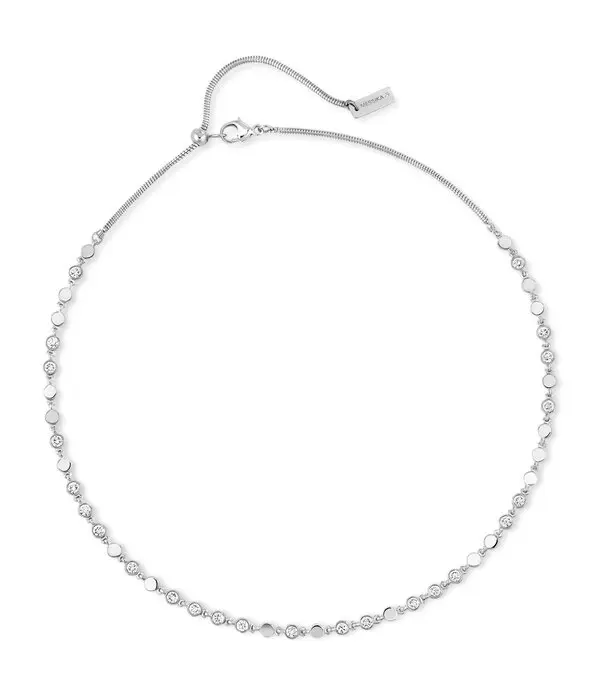 Messika D-vibes White Gold And Diamond Necklace - Silver