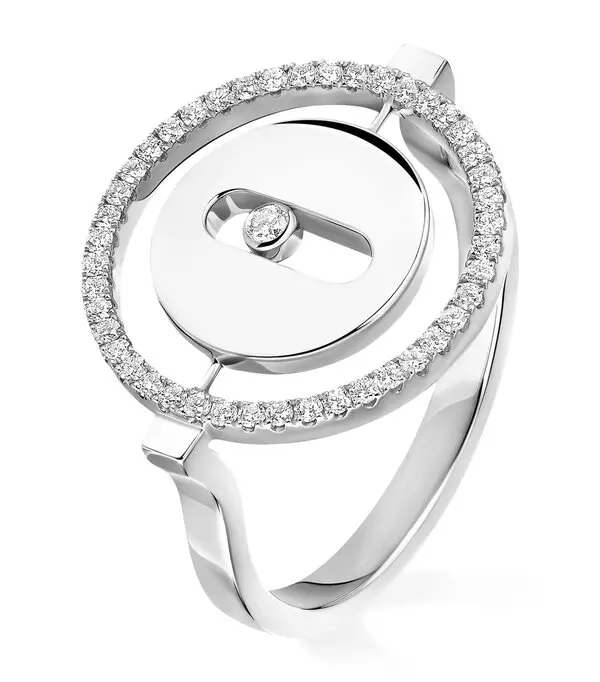 Messika Lucky Move White Gold And Diamond Ring - Silver