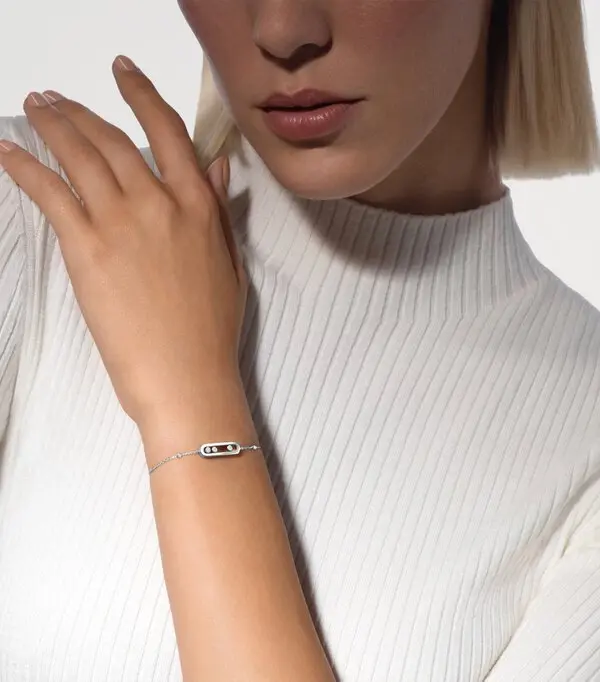 Messika Baby Move Classique 18 Karat White Gold Diamond Bracelet