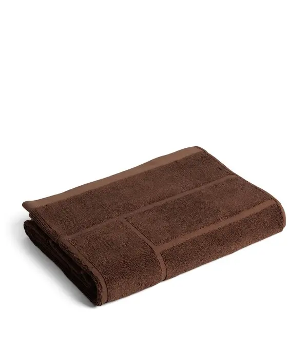 BAINA Jacquard Tile Greenwich Bath Towel - Brown