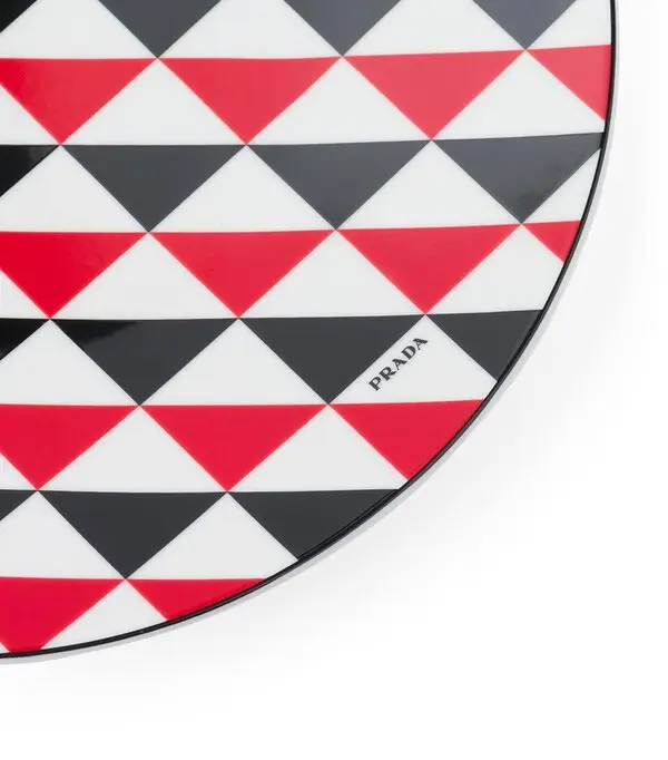 Prada Triangles Charger Plate - Black