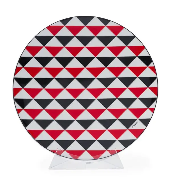 Prada Triangles Charger Plate