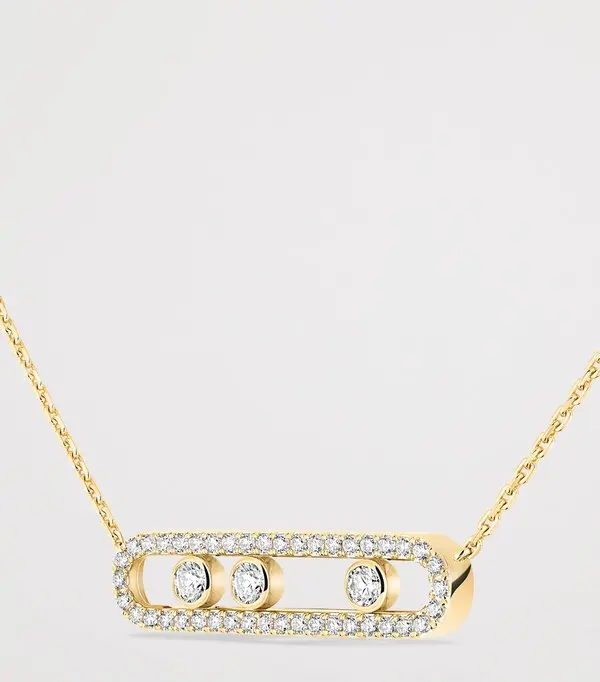 Messika Move Classique Diamond Pavé Yellow Necklace