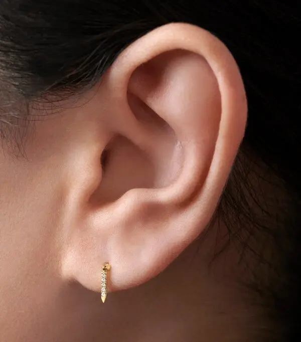 MARIA TASH Diamond Eternity Bar Single Stud Earring - Gold