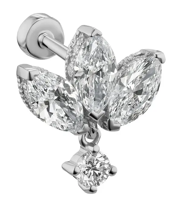 MARIA TASH Diamond Lotus Single Stud Earring