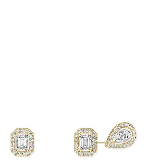 Messika My Twin Diamond And Yellow Earrings - Gold