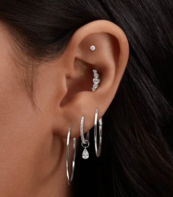 MARIA TASH Diamond Pear Floating Charm