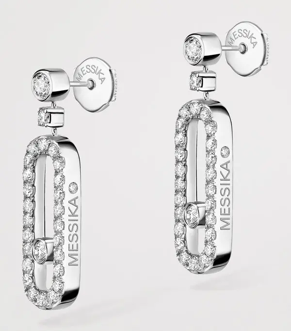 Messika Move Uno White Gold And Diamond Earrings