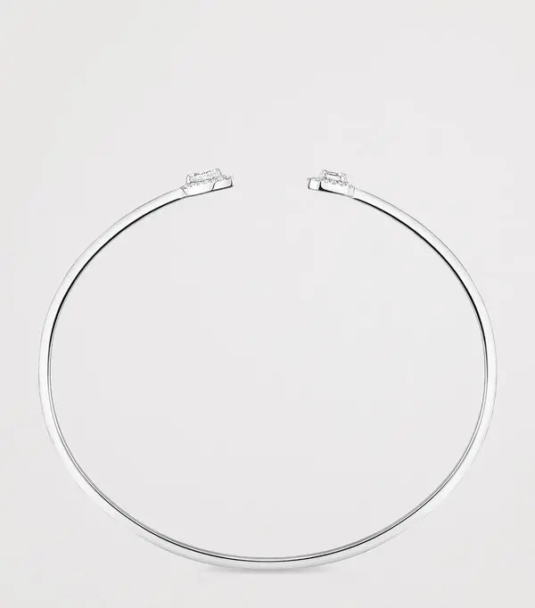Messika My Twin Diamond Bangle In 18k White Gold
