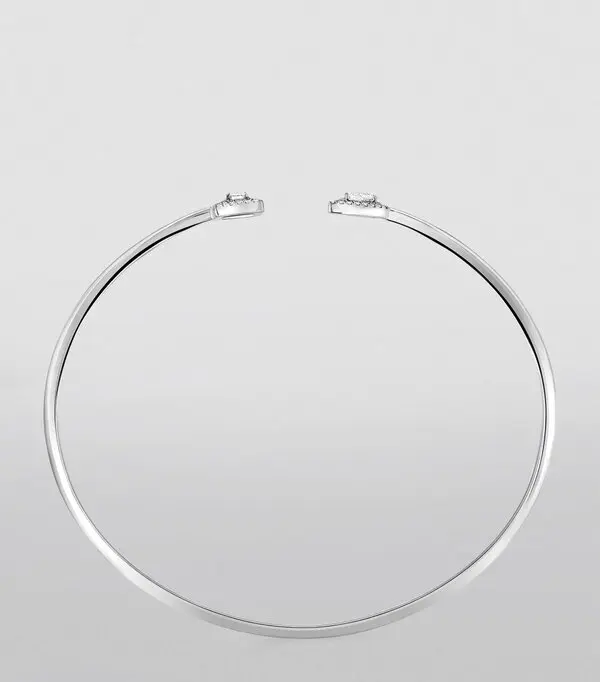 Messika My Twin Diamond Bangle In 18k White Gold