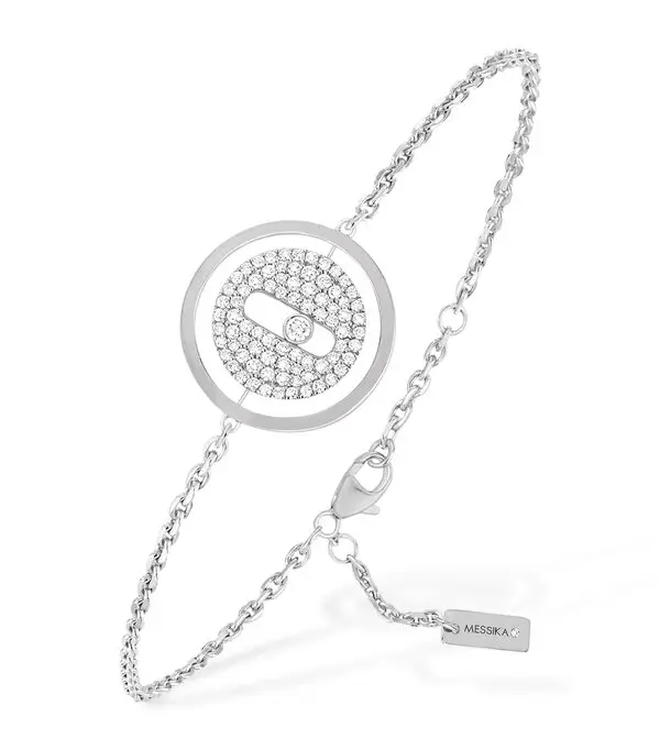 Messika Lucky Move White Gold And Diamond Pavé Bracelet - Silver