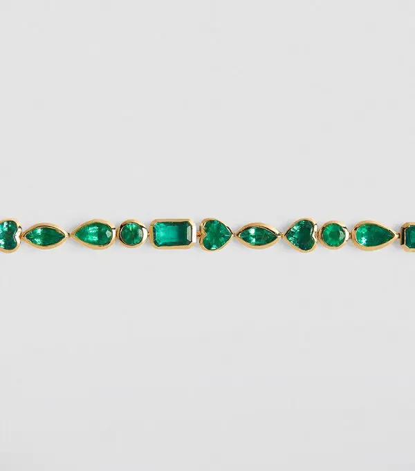 Shay 18kt Yellow Multi-cut Emerald Bracelet
