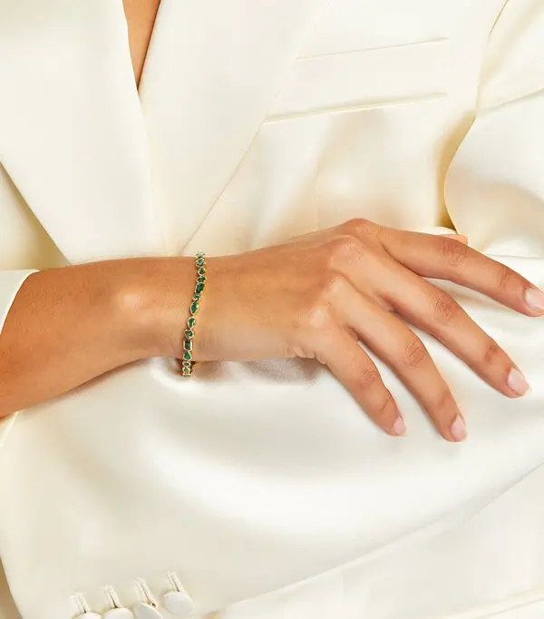 Shay 18kt Yellow Multi-cut Emerald Bracelet