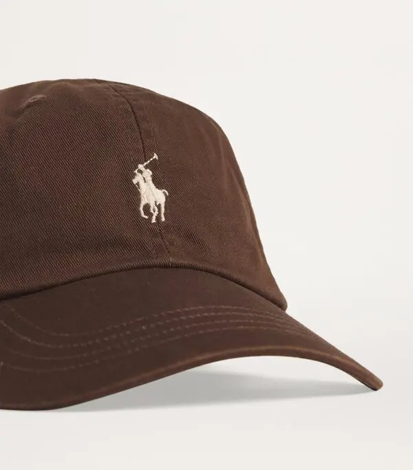 Polo Ralph Lauren Cotton Baseball Cap With Embroidered Pony - Brown