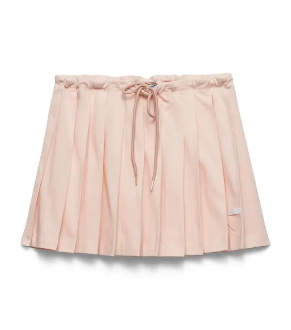 Prada Cotton Pleated Mini Skirt