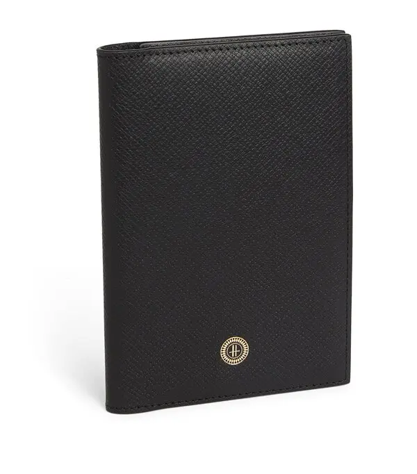 Harrods Leather Passport Holder - Black