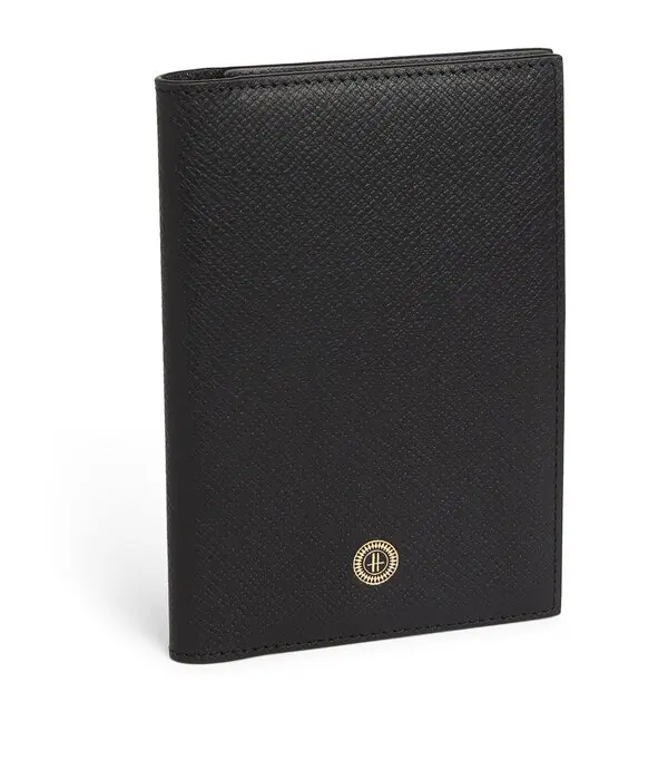 Harrods Leather Passport Holder - Black
