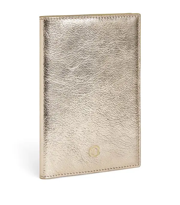 Harrods Leather Passport Holder - Gold