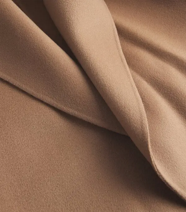 Max Mara Virgin Wool Wrap Coat - Beige