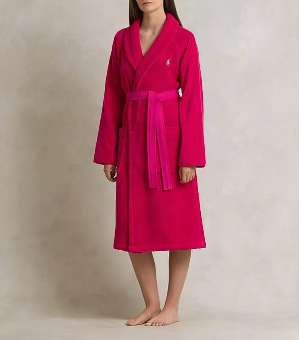 Ralph Lauren Polo Player Bath Robe - Pink
