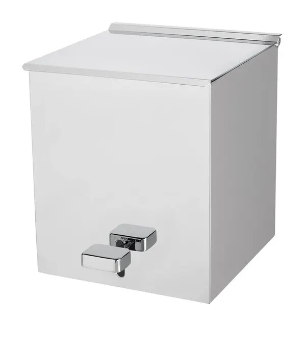 ZODIAC Chrome Square Pedal Bin - Silver