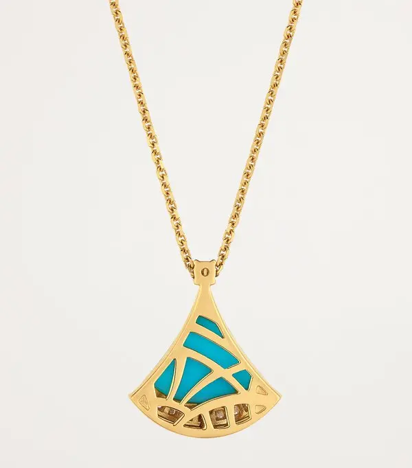BVLGARI Rose Diamond And Turquoise Divas’ Dream Necklace