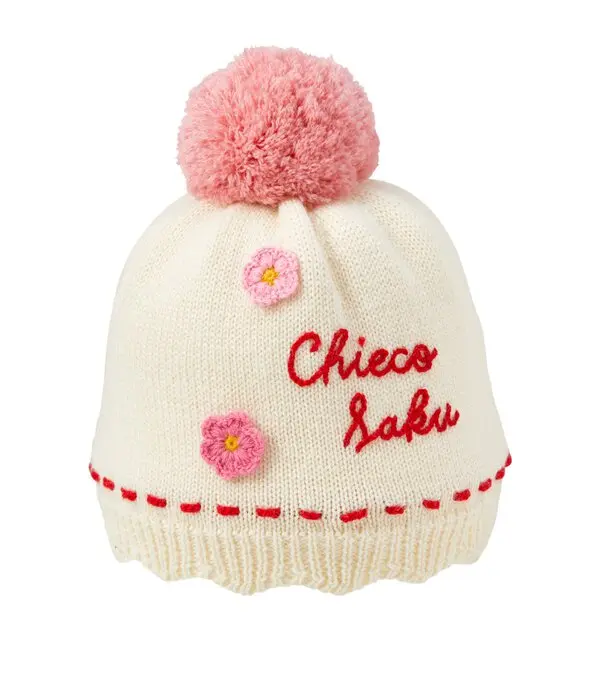 MIKI HOUSE Chieco Saku Beanie With Pom-pom
