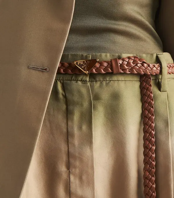 Prada Nappa Leather Braided Belt