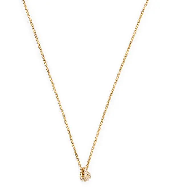 ENGELBERT Yellow Pavé Diamond Legacy Knot Necklace - Gold