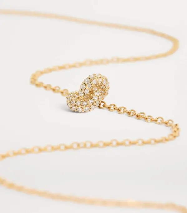 ENGELBERT Yellow Pavé Diamond Legacy Knot Necklace
