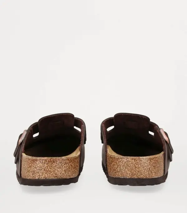 BIRKENSTOCK Oiled Leather Boston Clogs - Brown