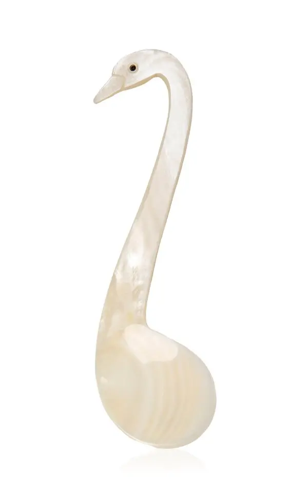 GOHAR WORLD Swan Spoon; Mother Of Pearl - Multi