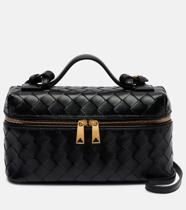 Bottega Veneta Intrecciato Leather Tote Bag - Black